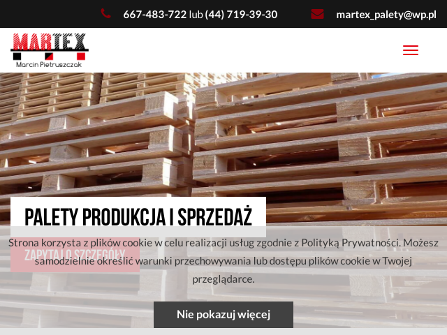 Martex producent palet przemysłowych